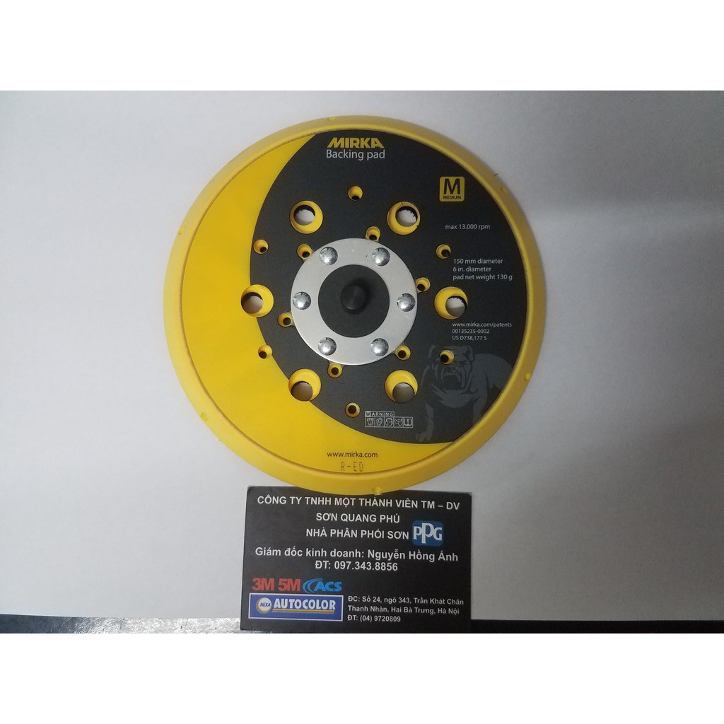 Đế chà nhám Mirka 6inch (150mm) thay cho các loại máy chà cùng thông số ...