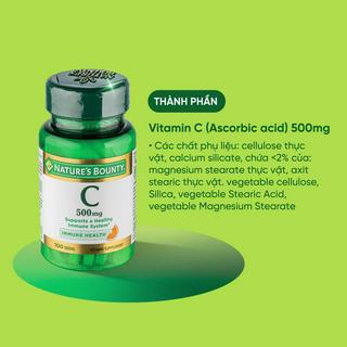 Viên Uống Bổ Sung Vitamin C NATURE'S BOUNTY 500mg (100 viên) | Shopee ...