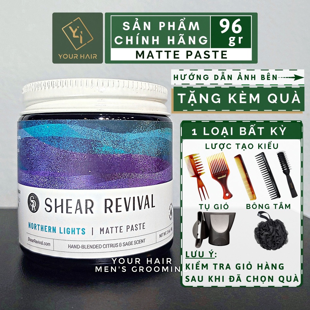 Sáp vuốt tóc Shear Revival NORTHERN LIGHTS MATTE PASTE - 96g | Shopee ...