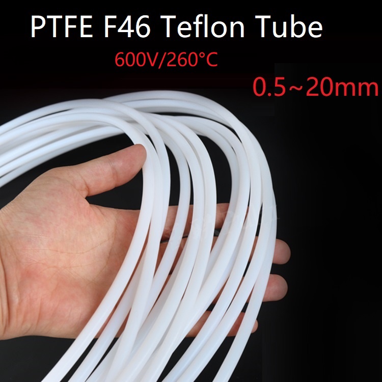 Milk White PTFE Tube F46 Insulated Capillary ID 1mm ~20mm Heat Protector Transmit Hose Rigid ...