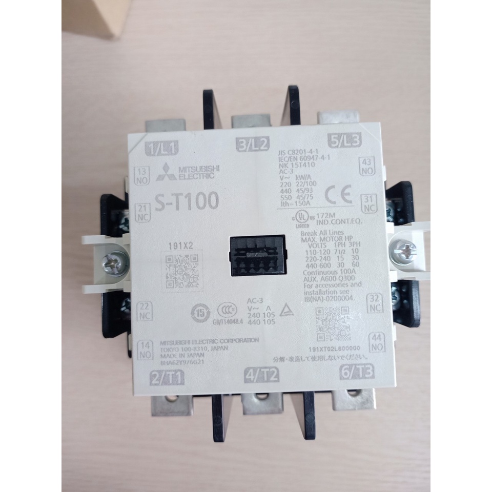 Khởi động từ (CONTACTOR) MC Mitsubishi S-T100 AC200V 100A 55kW | Shopee ...