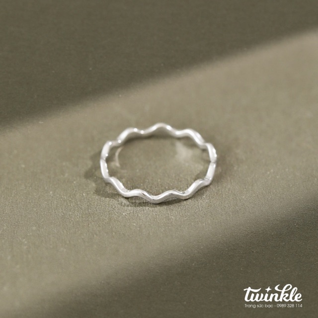 Nhẫn bạc 925 lượn sóng của nữ đơn giản dễ phối - Made Twinkle Silver | Shopee Việt Nam