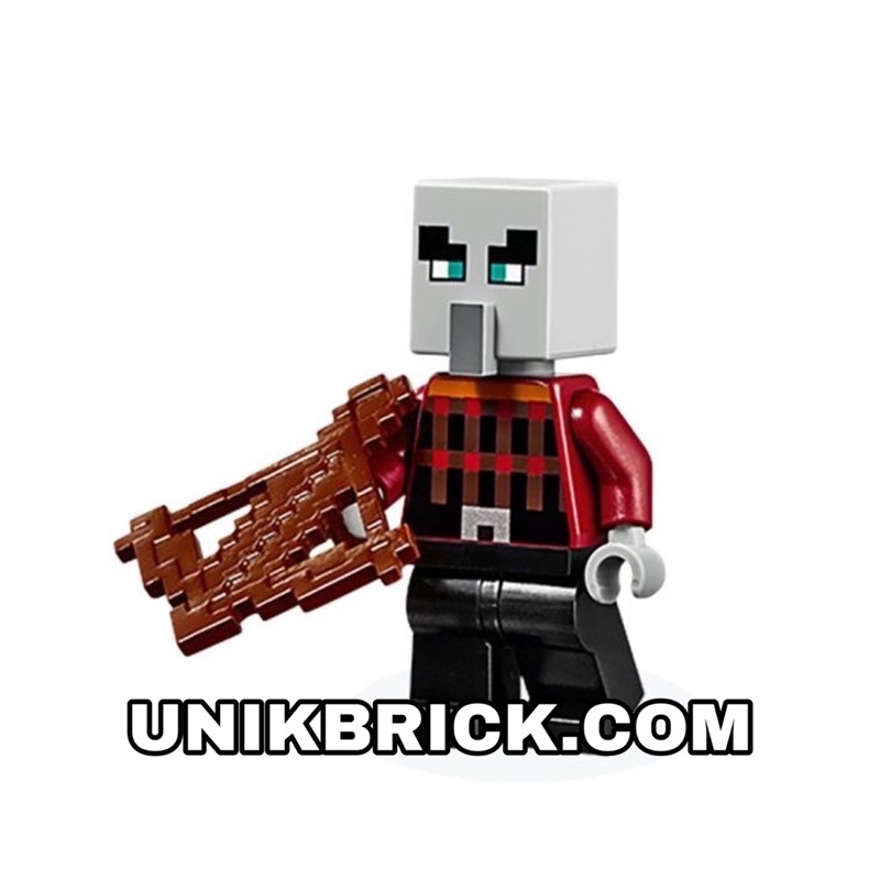 Lego UNIK BRICK Pillager Nhân vật Minecraft cầm cung nâu chính hãng ...