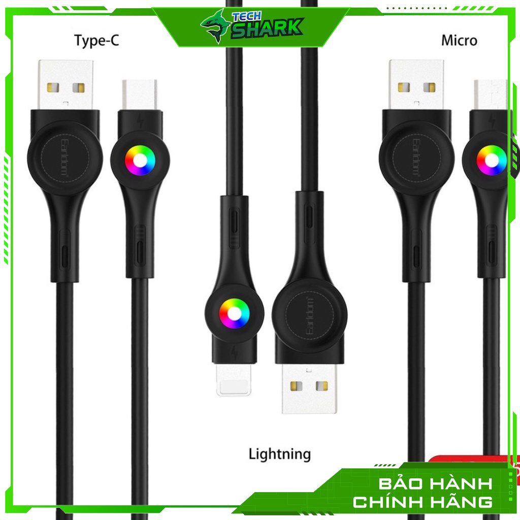 Cáp Sạc Nhanh 3A Có Đèn Led EC - 135, cáp nhựa chính hãng cao cấp | Shopee Việt Nam