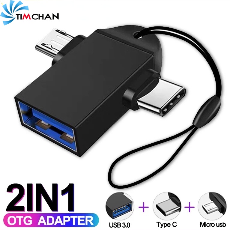 Usb OTG Type C & Micro Siêu Tốc 3*3.5CM 2 Trong 1 Cho Laptop/Điện Thoại | Shopee Việt Nam