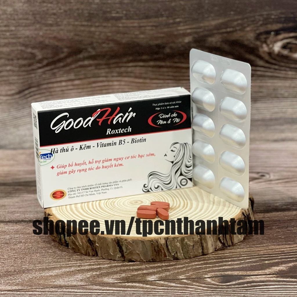 Viên uống mọc tóc Good Hair bổ sung hà thủ ô, biotin, hỗ trợ giảm rụng ...