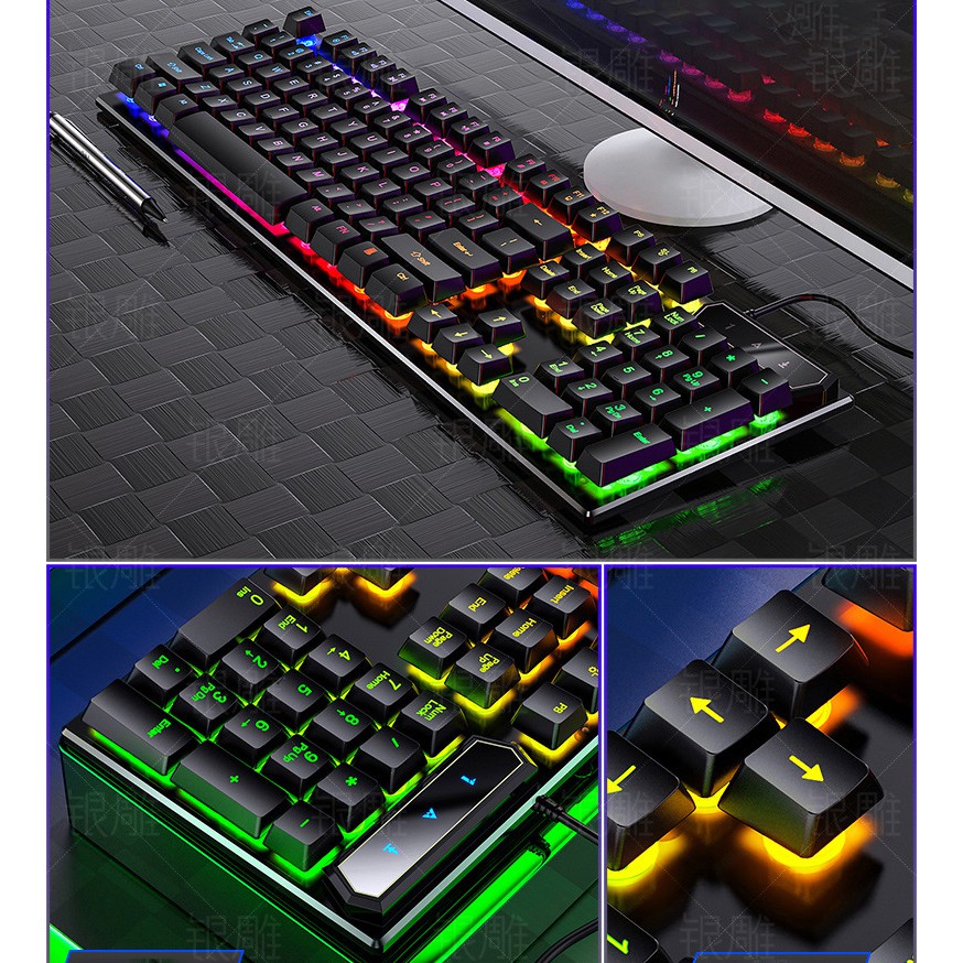 Bàn Phím Máy Tính Gaming Giả Cơ V4 - K200 Chơi Game Nhạy Cao Chống Nước ...