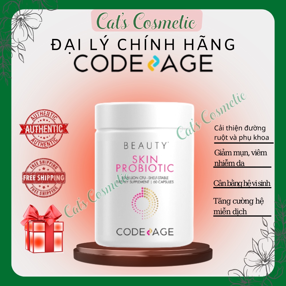 [Công Ty] Viên Lợi Khuẩn Codeage Skin Probiotic 60v | Shopee Việt Nam