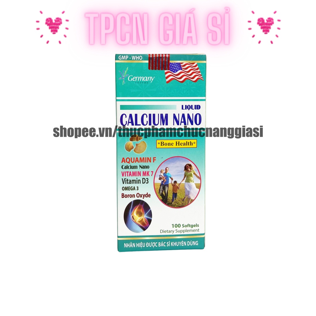Viên uống CALCIUM NANO LIQUID bổ sung canxi, vitamin và các khoáng chất ...
