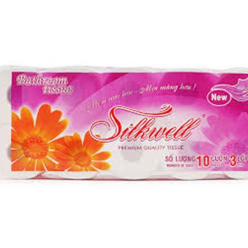 Giấy vệ sinh cao cấp tím Silkwell 10 cuộn | Shopee Việt Nam