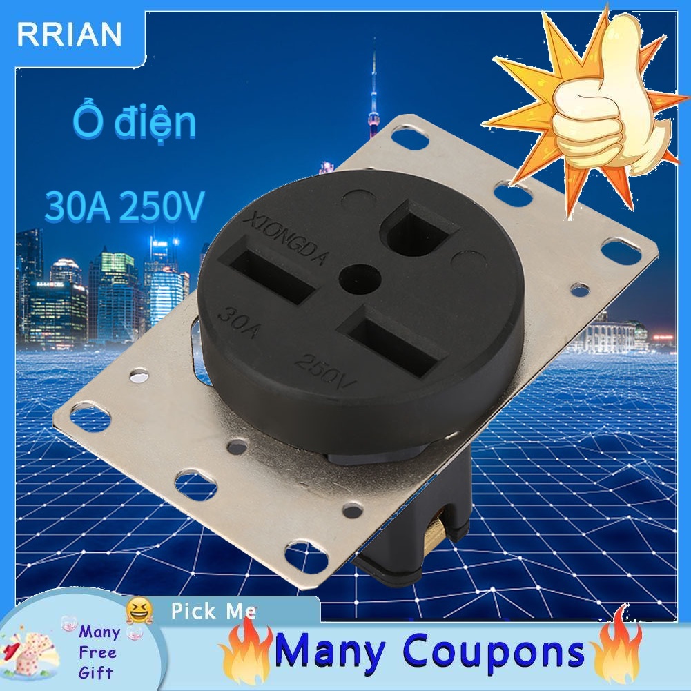 Ổ cắm điện 3 lỗ Nema6-30R 30A 250V | Shopee Việt Nam