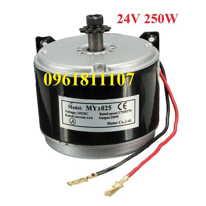 Motor 24v 250w cho scooter chế xe, động cơ 24v 250w làm bơm làm quạt ...