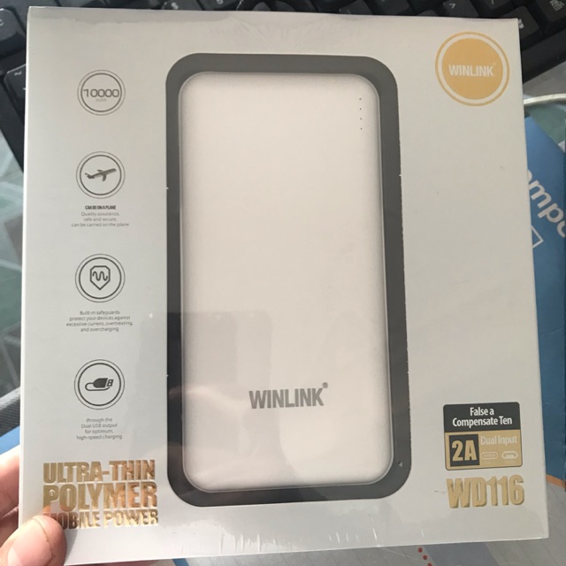 Pin sạc dự phòng WINLINK WD116 chính hãng - dung lượng pin chuẩn 10.000mAh | Shopee Việt Nam