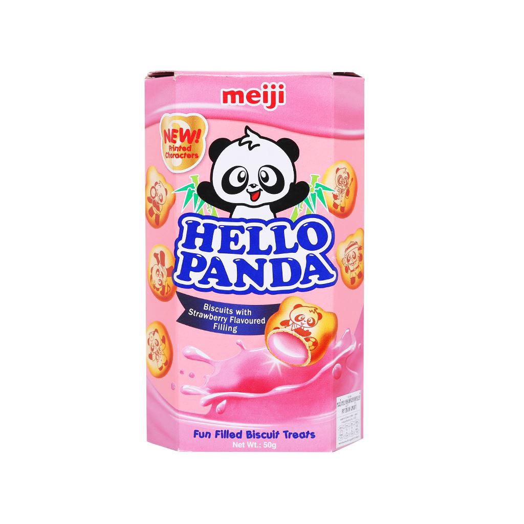 Bánh Gấu Nhân Kem Dâu Meiji Hello Panda (hộp 50g) | Shopee Việt Nam