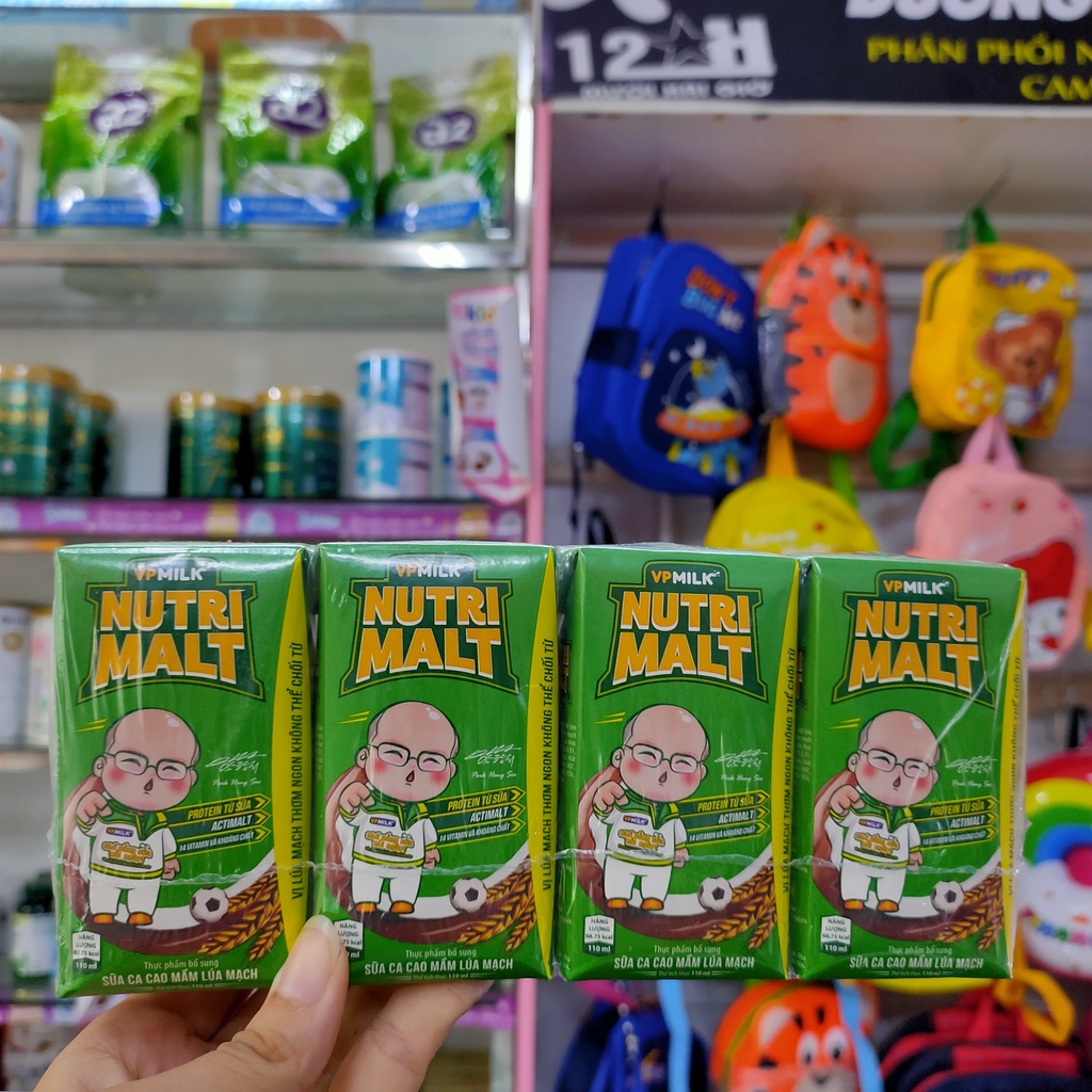 Sữa ca cao mầm lúa mạch VPMilk Nutrimalt lốc 4 hộp nhỏ 110ml | Shopee ...