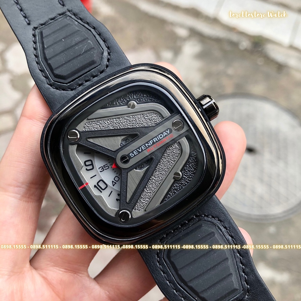 Đồng Hồ Nam [Sevenfriday - M3/01] - Automatic - Hộp Gỗ, Sách, Thẻ Bảo ...