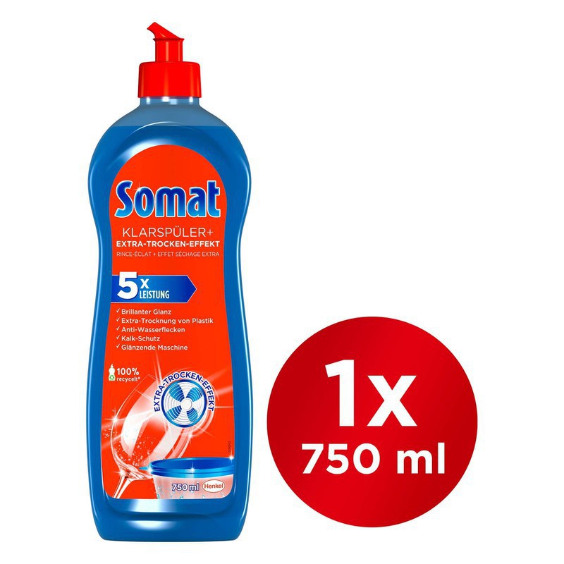Nước rửa và làm bóng ly - bát somat 750 ml - Đức + Tặng viên finish ...