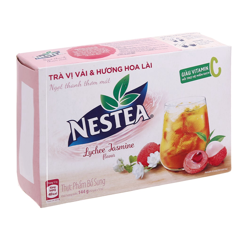 Trà Nestea vị vải và hương hoa lài hộp 144g ( 12 gói x 12g ) | Shopee Việt Nam