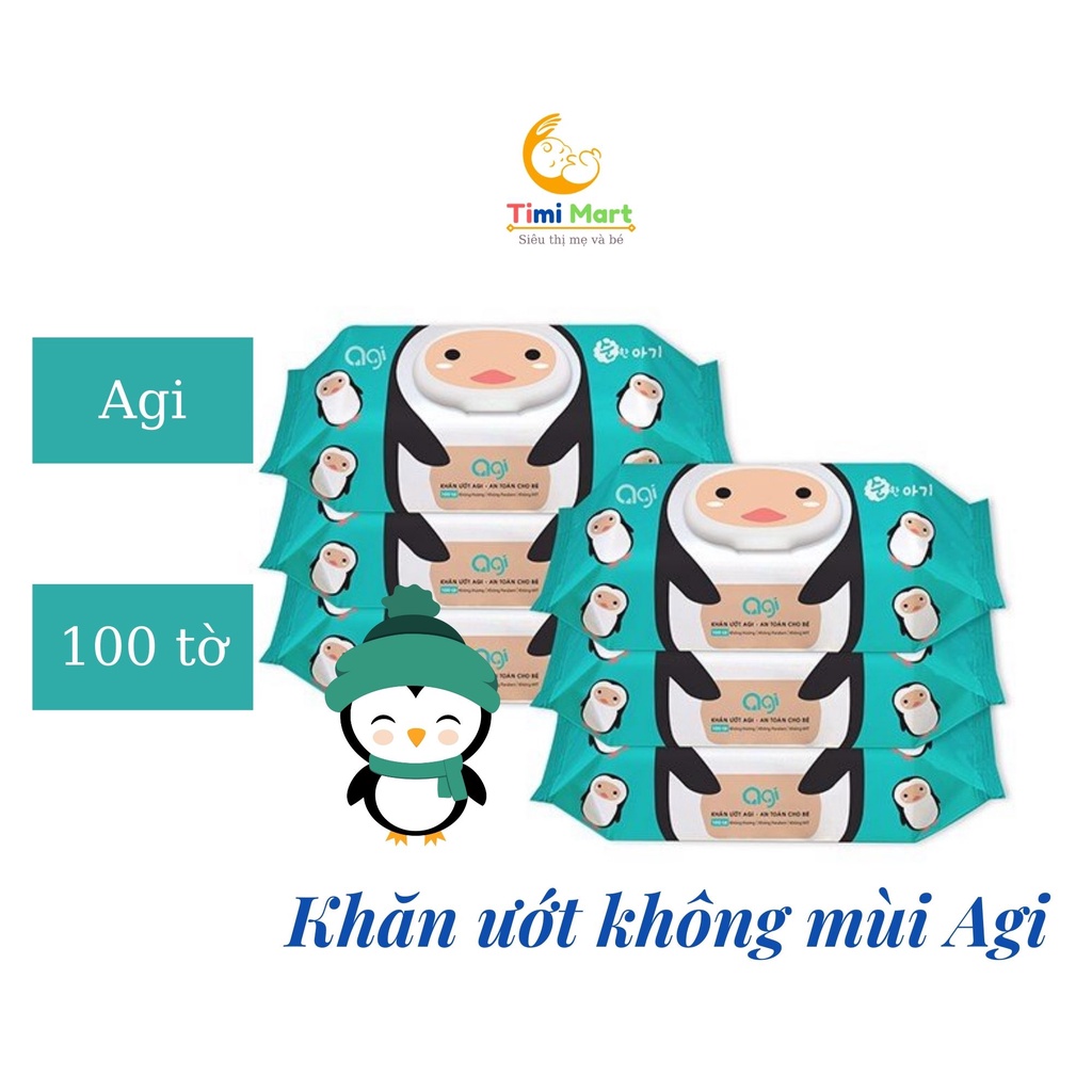 Khăn giấy ướt Agi 100 tờ không mùi an toàn cho bé, hàng chính hãng | Shopee Việt Nam