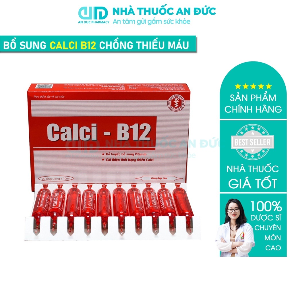 Bổ Sung Calci B12 Chống Thiếu Máu Calxi B12 Đại Uy - Nhà Thuốc An Đức | Shopee Việt Nam