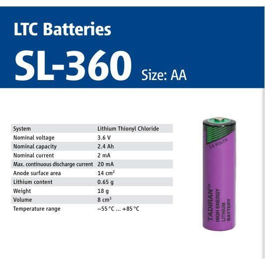 [Nuôi nguồn] Tadiran SL-360 TL-5903 6ES7971-0BA00 Size AA 3.6V cho PLC ...