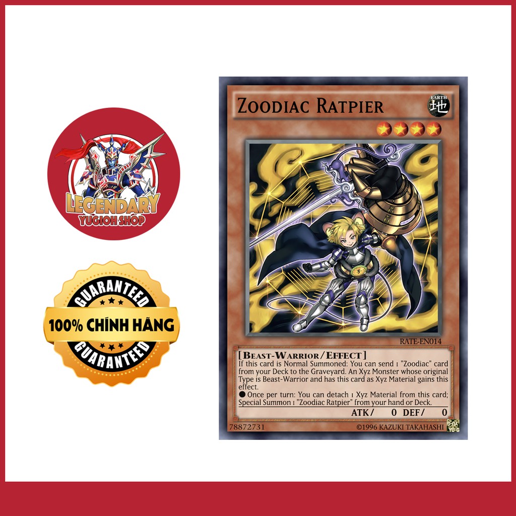 [Thẻ Bài Yugioh Chính Hãng] Zoodiac Ratpier | Shopee Việt Nam
