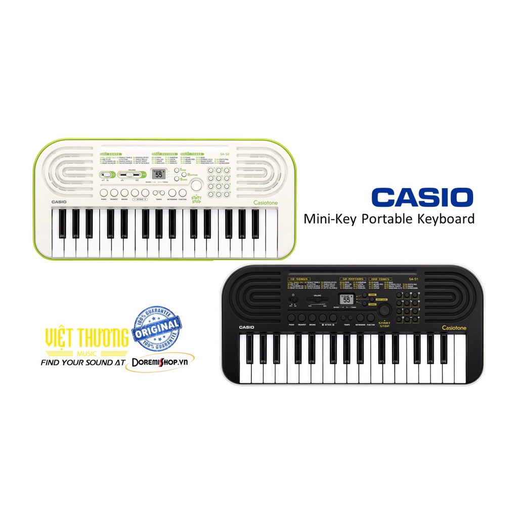 Đàn organ keboard mini chính hãng CASIO SA-50 và SA-51 | Shopee Việt Nam