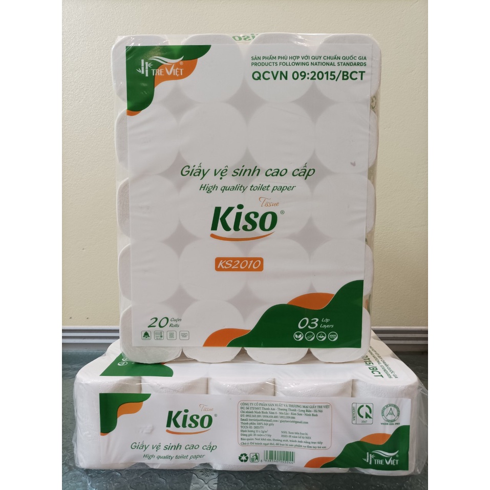 Giấy vệ sinh cao cấp KISO 20 cuộn KS2010 (Nặng 1kg- cuộn nhỏ, chắc) | Shopee Việt Nam