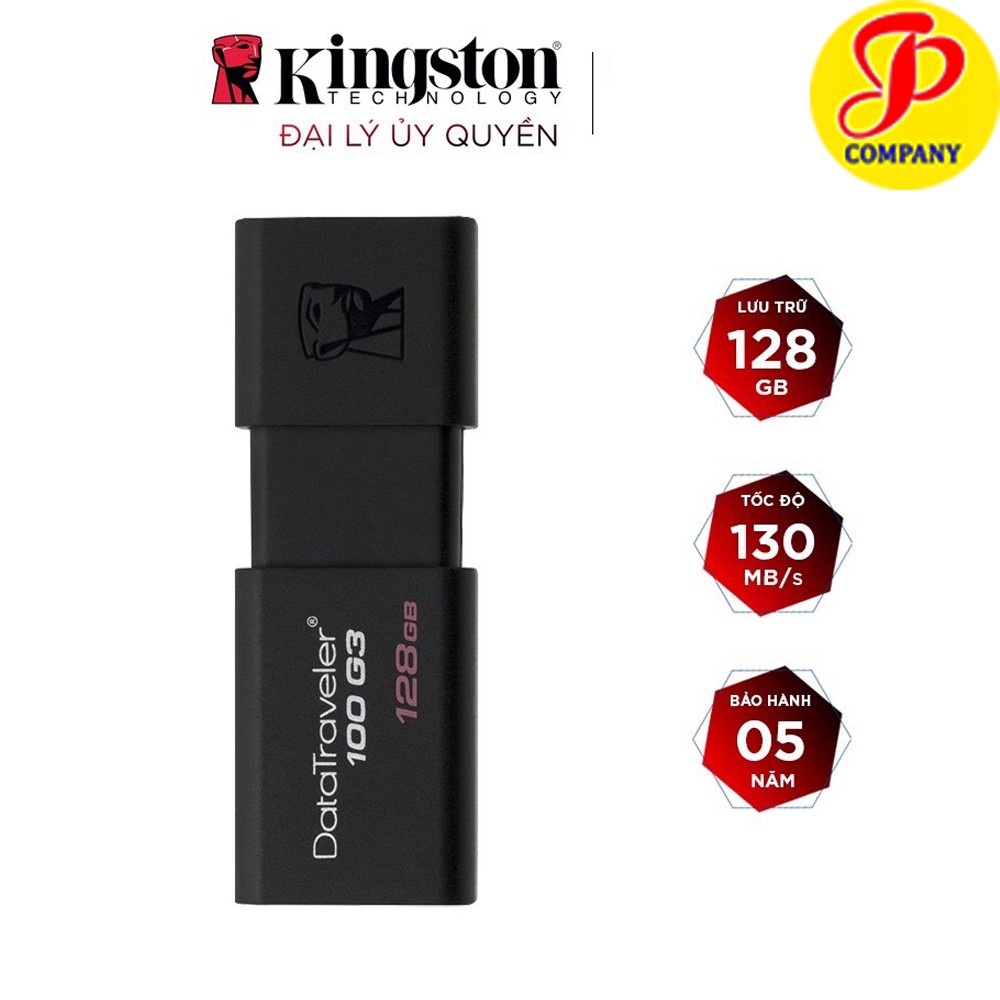 USB 3.0 Kingston DT100G3 128GB Tốc độ upto 100MB/s - Hãng chính hãng FPT | Shopee Việt Nam