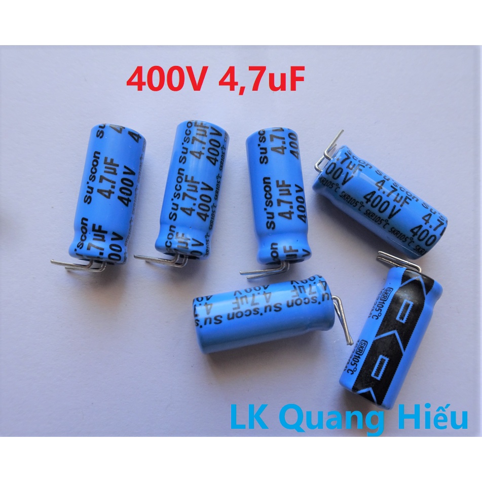 10 chiếc Tụ hóa 400v 4,7uF chính hãng Su'scon chất lượng cao (set 10pcs) | Shopee Việt Nam