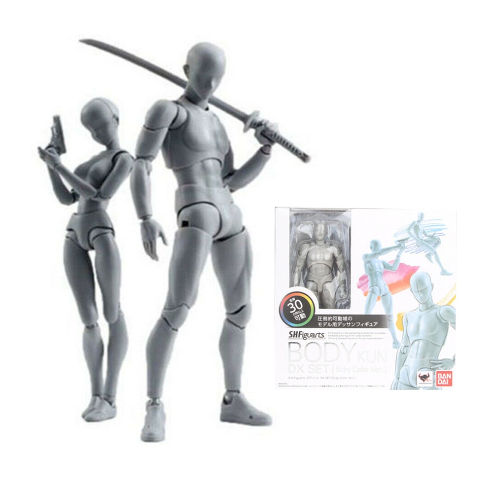 SHF Men's and Women's Grey with Arms Deluxe Edition Hands-on Figure ...