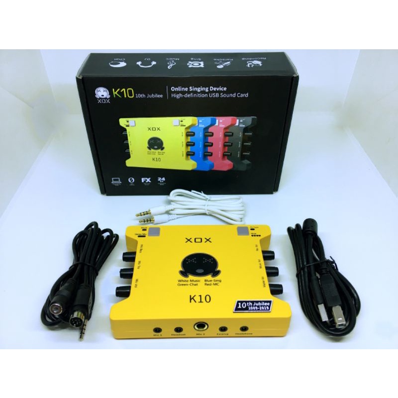Soundcard Livestream XOX K10 10th phiên bản Tiếng Anh, Sound card thu âm K10 | Shopee Việt Nam