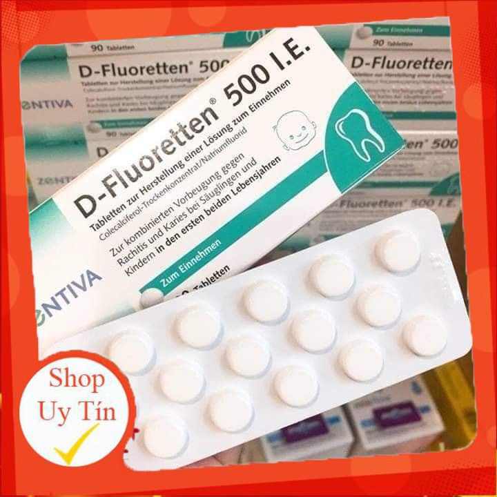 Vitamin D Flour Đức - Viên Uống Vitamin D Flouretten 500IE 90 Viên ...