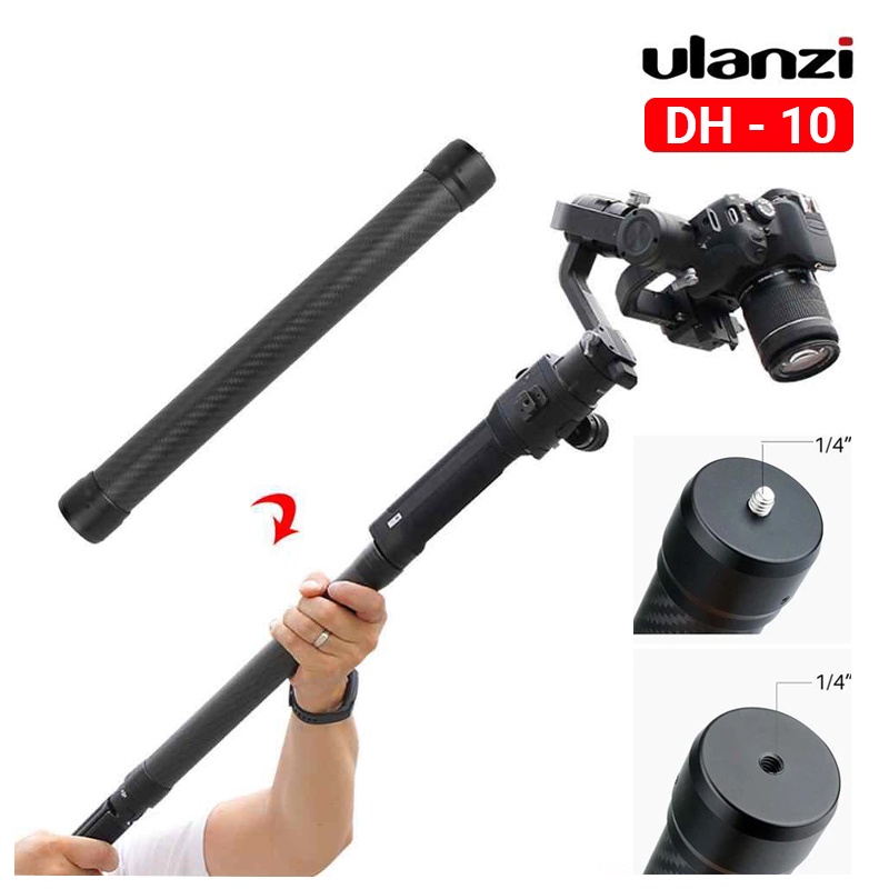 Gậy nối dài mở rộng Ulanzi DH10 bằng sợi carbon dành cho tay cầm chống rung Gimbal máy ảnh, điện ...