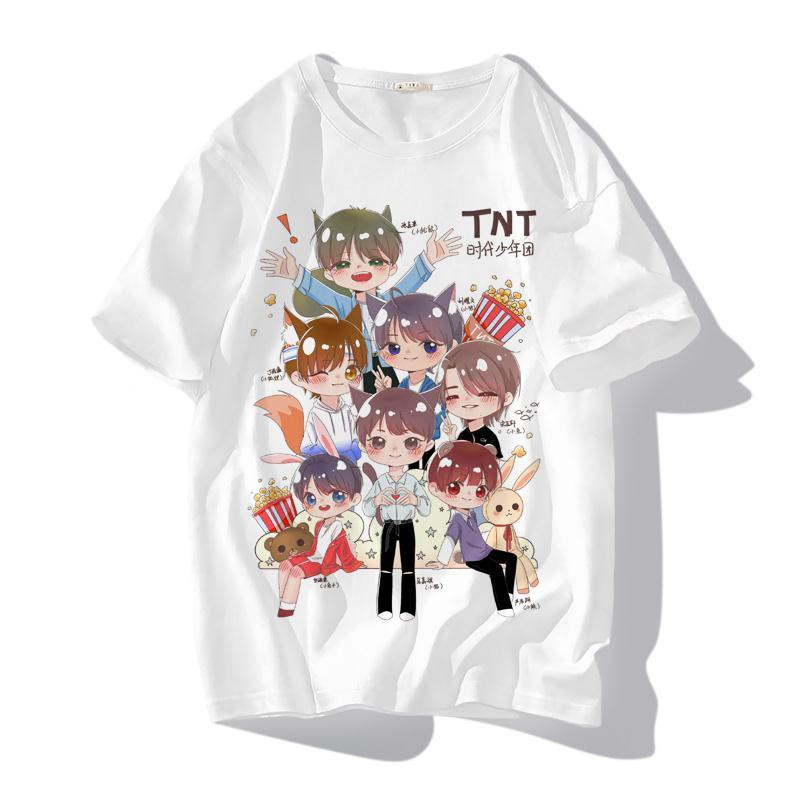 Áo TNT chibi ngắn tay THỜI ĐẠI THIẾU NIÊN ĐOÀN idol thần tượng hoa ngữ ...