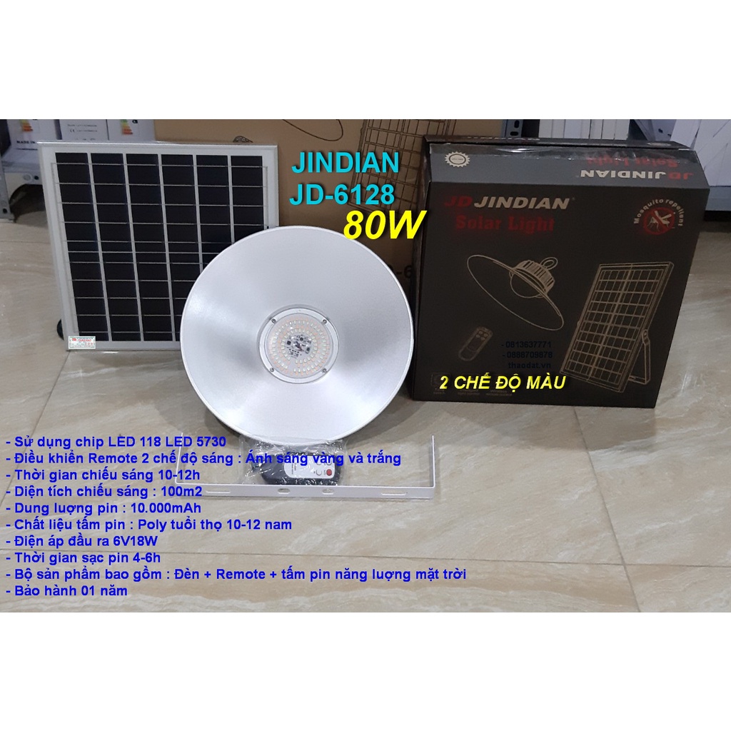 ĐÈN NĂNG LƯỢNG MẶT TRỜI CHÍNH HÃNG JINDIAN JD-6128 (80W) | Shopee Việt Nam