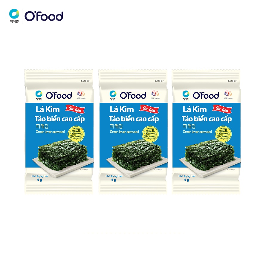 Lá kim tảo biển cao cấp O'food lốc 3 gói 5g | Shopee Việt Nam