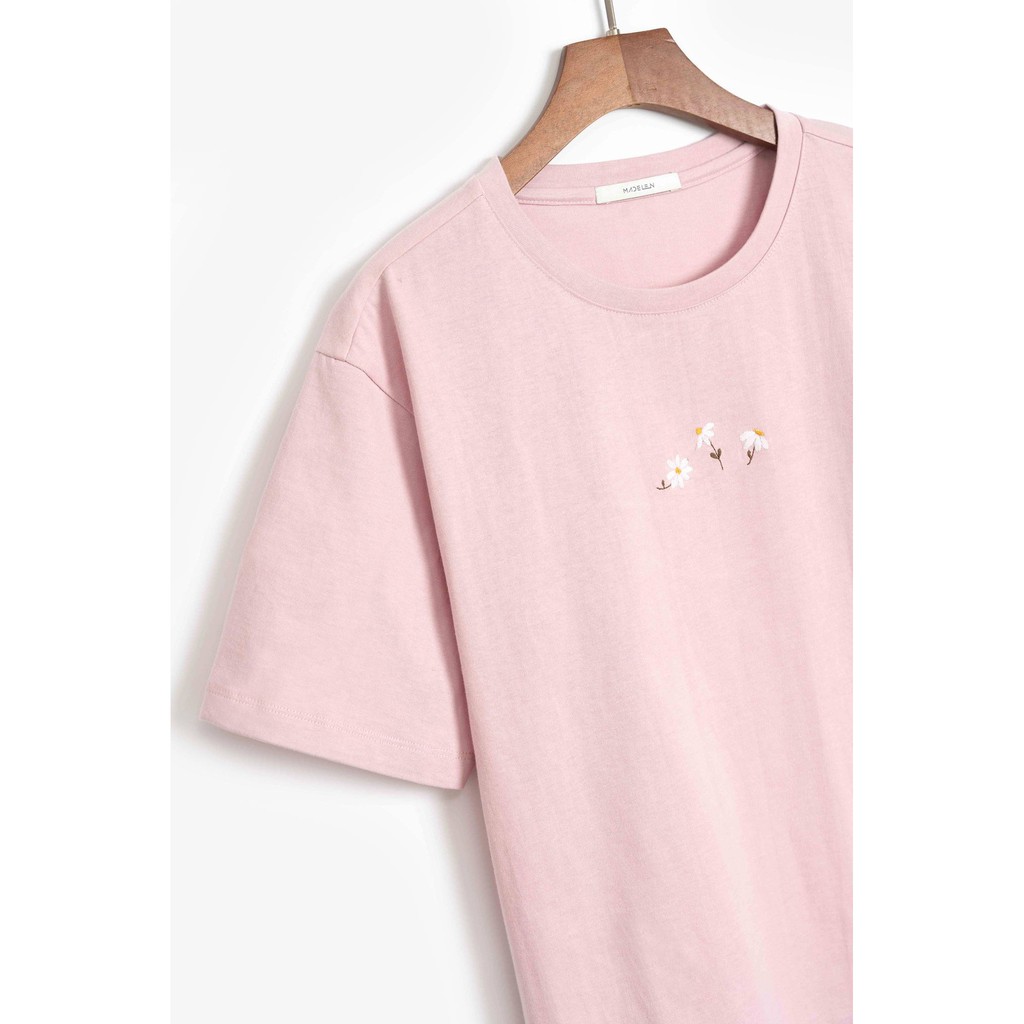 Áo thun thêu nữ tay ngắn, áo phông thêu pull Cotton Freesize form suông ...