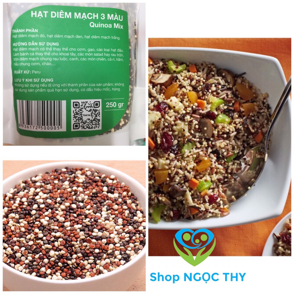 Hạt diêm mạch 3 màu hỗn hợp (hạt Quinoa mixed) ăn kiêng nhập khẩu ...