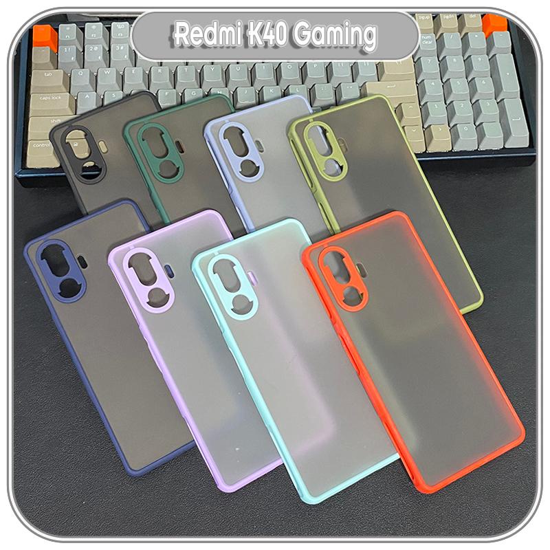 Ốp lưng cho Xiaomi K40 Gaming nhám viền màu che camera | Shopee Việt Nam