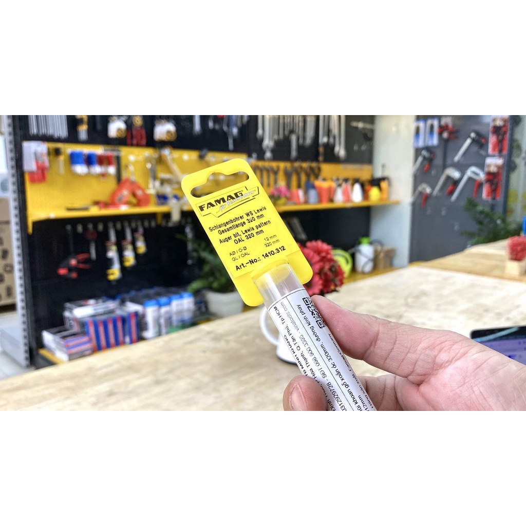 Mũi khoan gỗ xoắn ốc 320mm, đường kính phay Ø12mm. Famag 1410.312 Sản ...