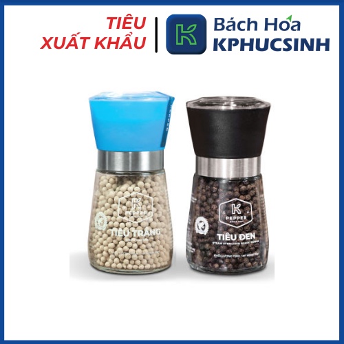 Combo 2 hũ tiêu đen 90g và tiêu trắng 90g K Pepper KPHUCSINH - Hàng Chính Hãng | Shopee Việt Nam