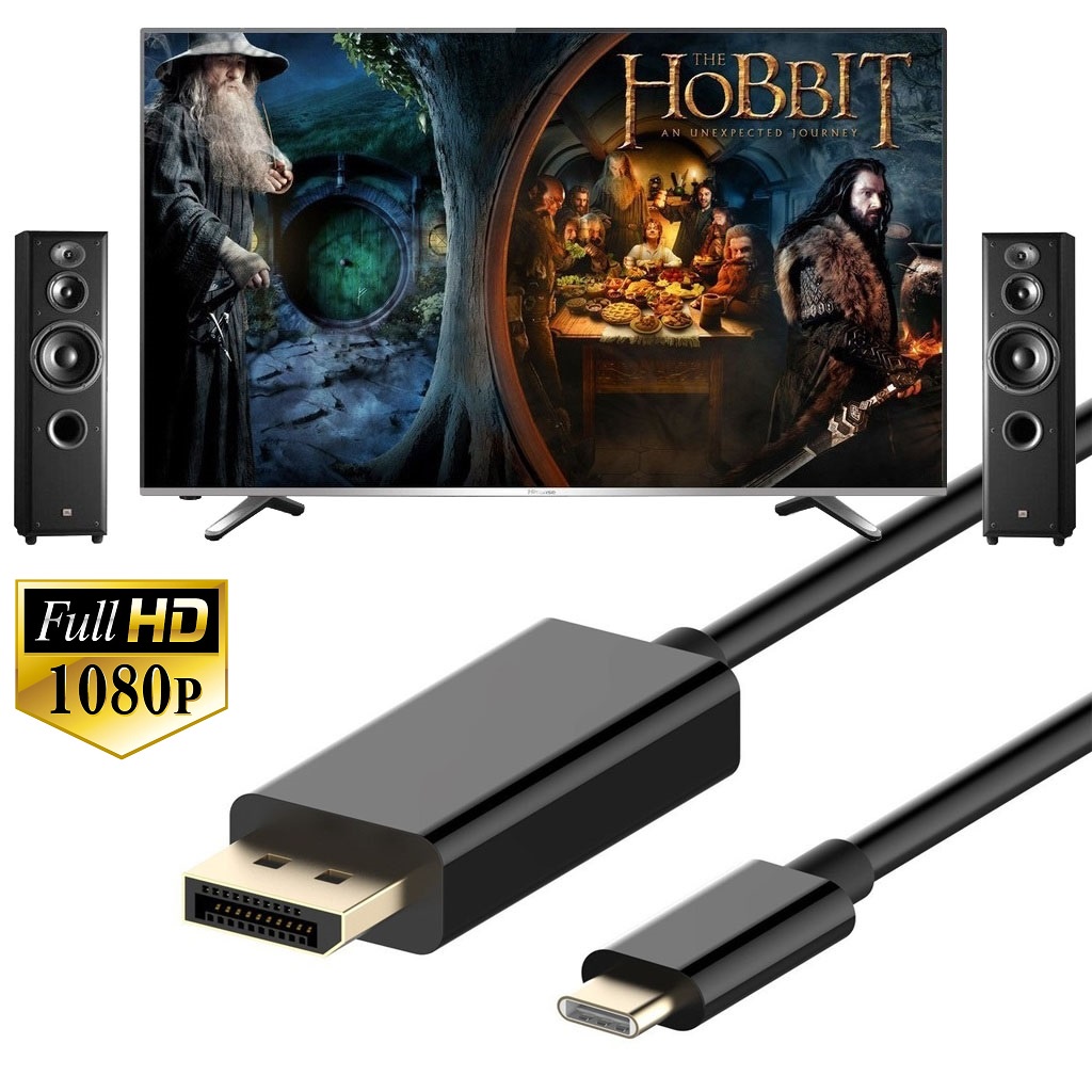 Cáp chuyển đổi USB type C sang DisplayPort Full HD 1080P dài 1.8m - Cáp ...
