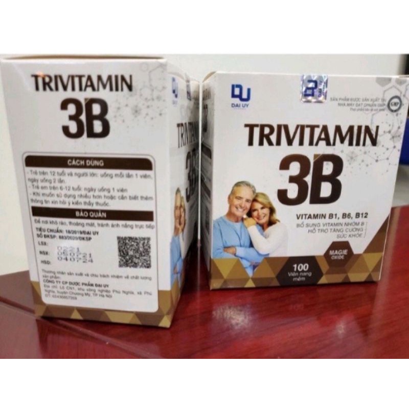 Trivitamin 3B hộp 100 viên nang mềm | Shopee Việt Nam