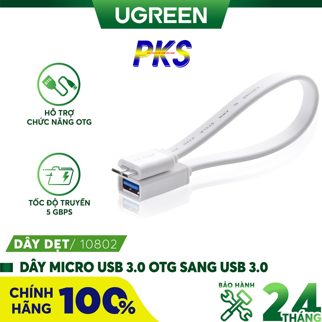 Cáp OTG Micro USB 3.0 chính hãng Ugreen 10802 / Ugreen 10801 | Shopee ...