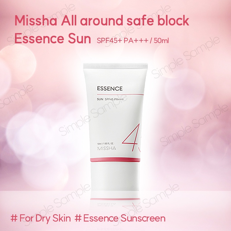 MISSHA all around safe block sunscreen SPF50 + PA ++++ aqua sun cotton ...