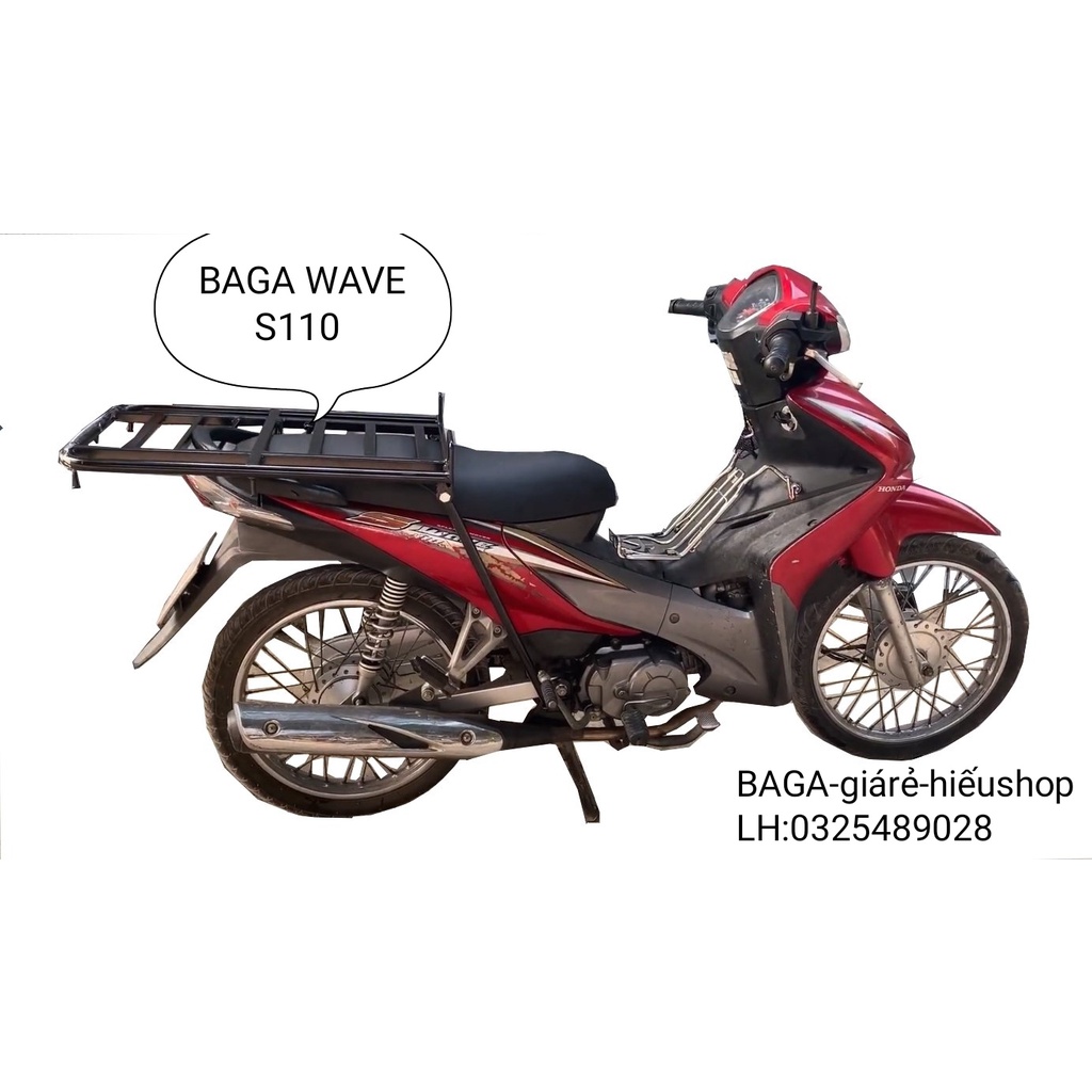 Giá chở hàng – BAGA XE WAVE S110 CAO CẤP. lắp đặt cực nhanh, đơn giản ...