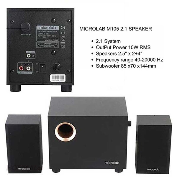 Loa Vi Tính Microlab M-105 2.1 - Hàng Chính Hãng | Shopee Việt Nam
