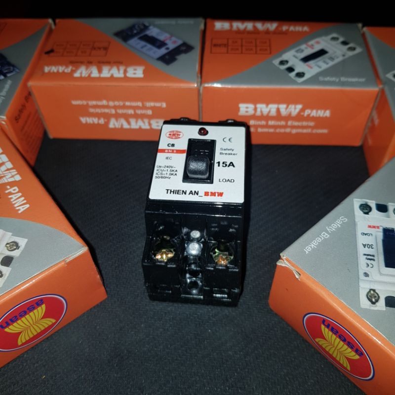 Aptomat-CB nổi , khối đen công suất 15A hàng Việt Nam công nghệ Đài ...
