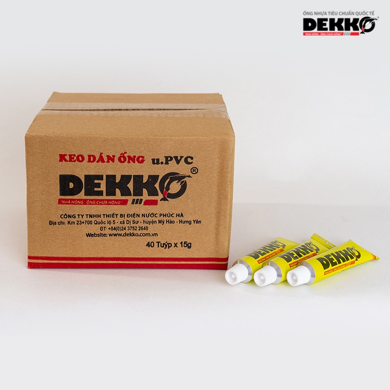 Thùng 40 tuýp keo dán ống PVC Dekko (15g/tuýp) | Shopee Việt Nam